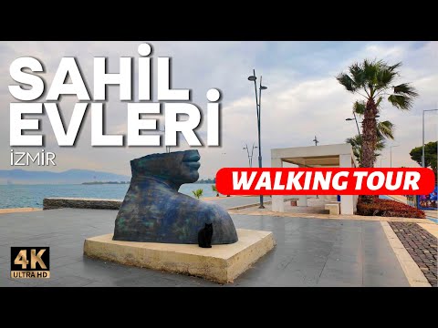 Sahilevleri, Narlıdere Izmir 🇹🇷 | Calm Seaside Walk on a Cloudy Day | 4K