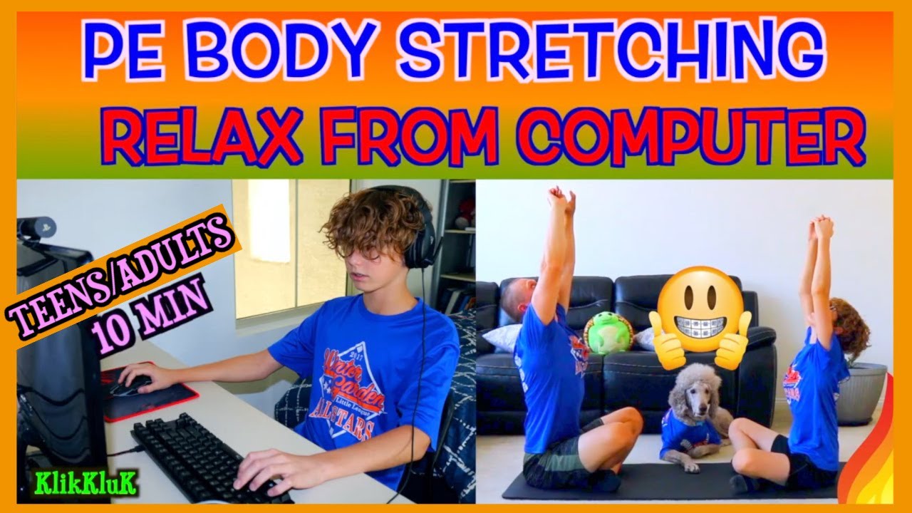 School PE/Body Stretching/Relax from Computer/Exercise for Beginners ...