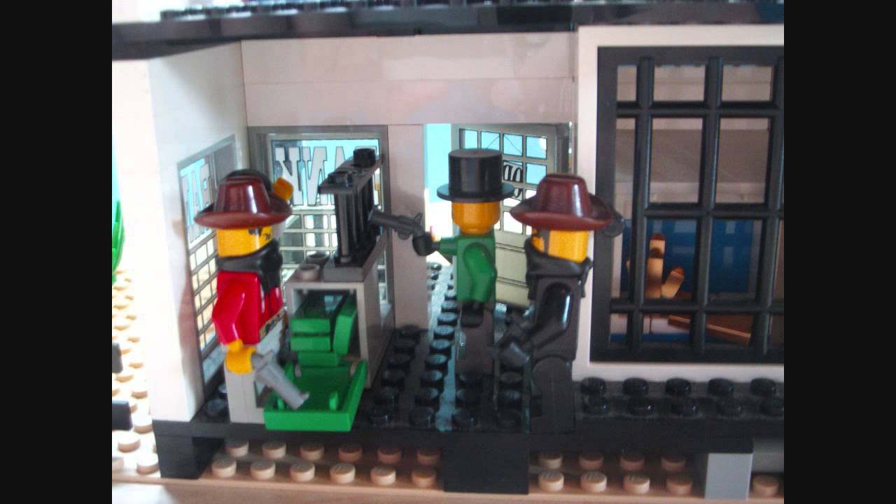 Classic Lego Western Bank - Diorama - YouTube