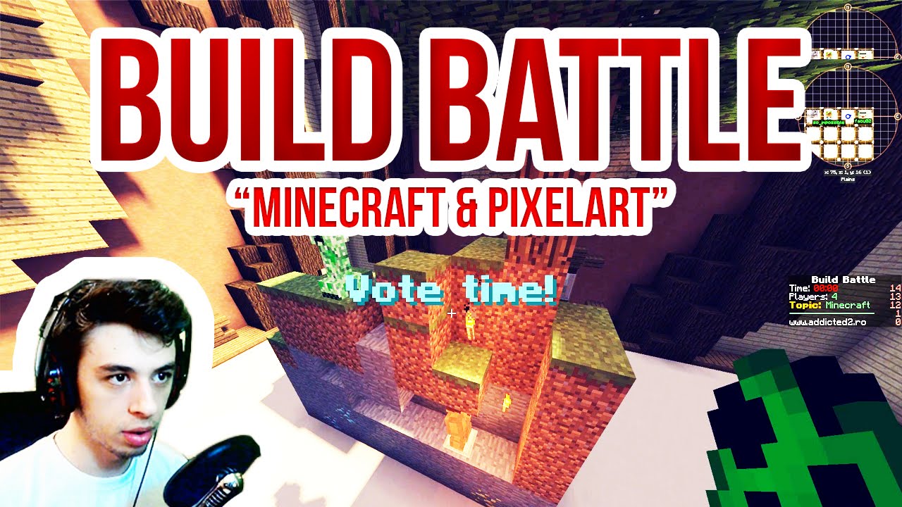 Minecraft Build Battle - "Minecraft & Pixelart" #1 [RO] - YouTube