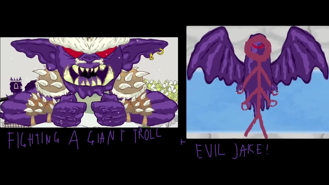 FIGHTING EVIL JAKE IN HIS CASTLE + FIGHTING A GAINT TROLL BOSS! || Draw ...