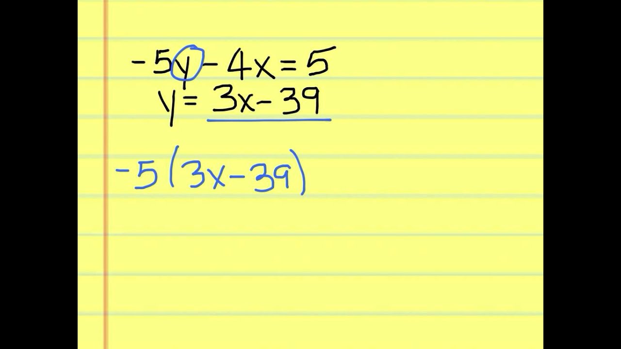 Solving 2x2 Systems Of Equations By Substitution Video 1 By Tate