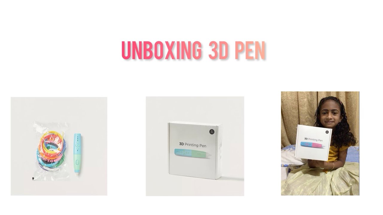 3D Printing Pen (3D PEN) Unboxing | Kupoos Kids - YouTube