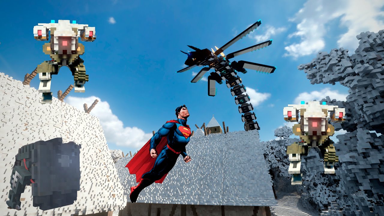 Superman vs Basilisco and robots Teardown - YouTube