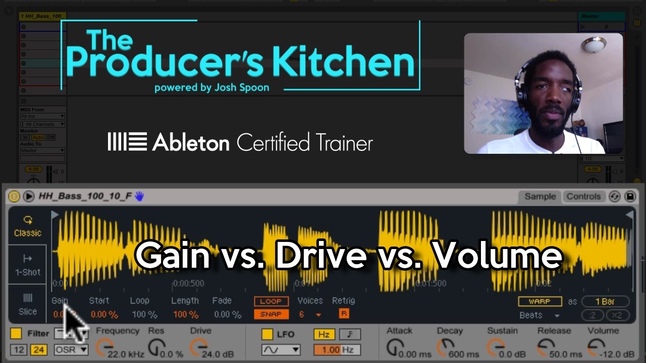 ABLETON LIVE Simpler 9.5+: Gain vs. Drive vs. Volume. Creating tone ...