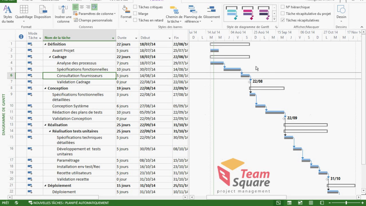 Microsoft Project Server - Le planning de référence - YouTube