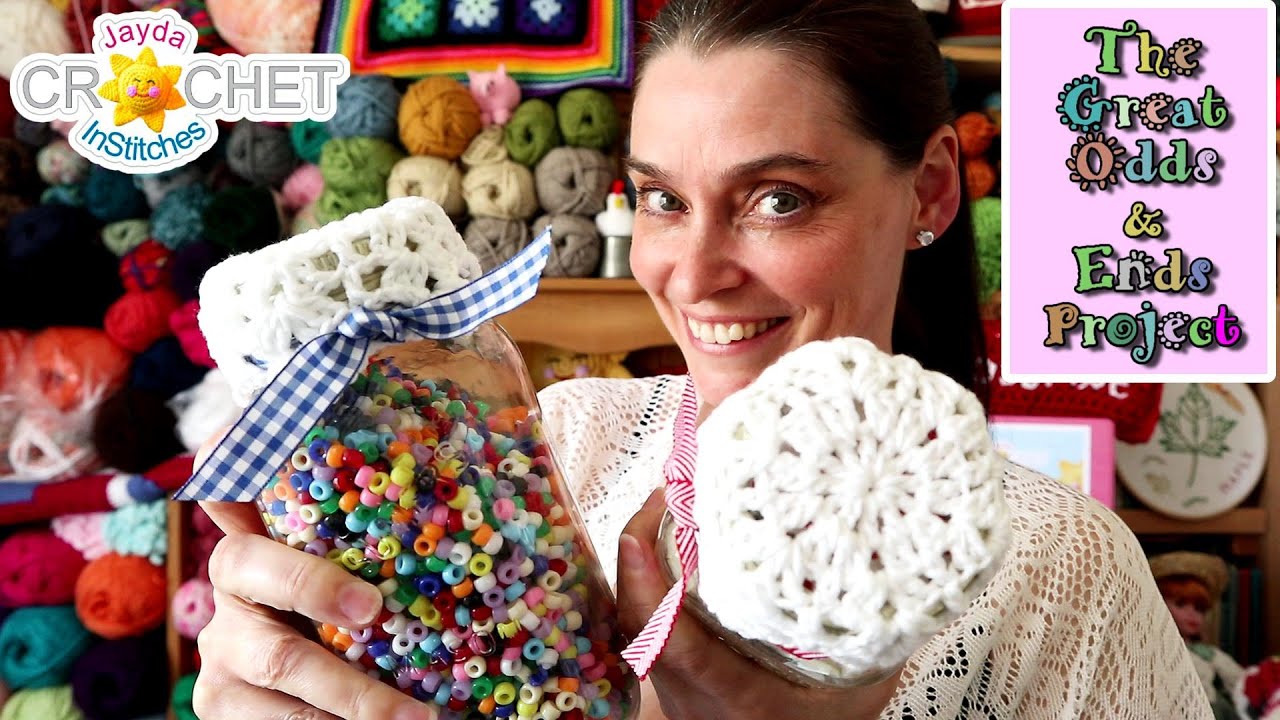 Mason Jar Crochet Cover - The Great Odds & Ends Craft Project - YouTube