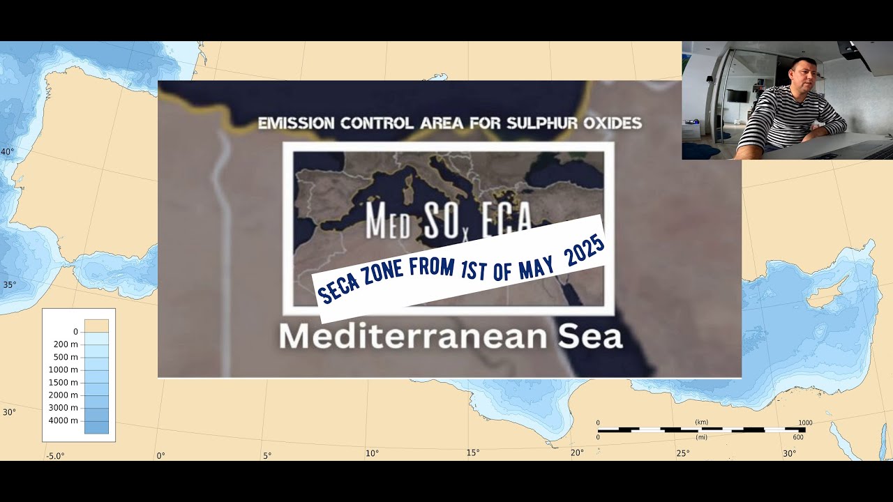 Mediterranean Sea becomes SECA 1 May 2025.Средиземное море становится ...