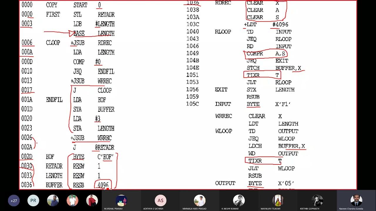 SIC XE Object Program Generation Example 5 - YouTube