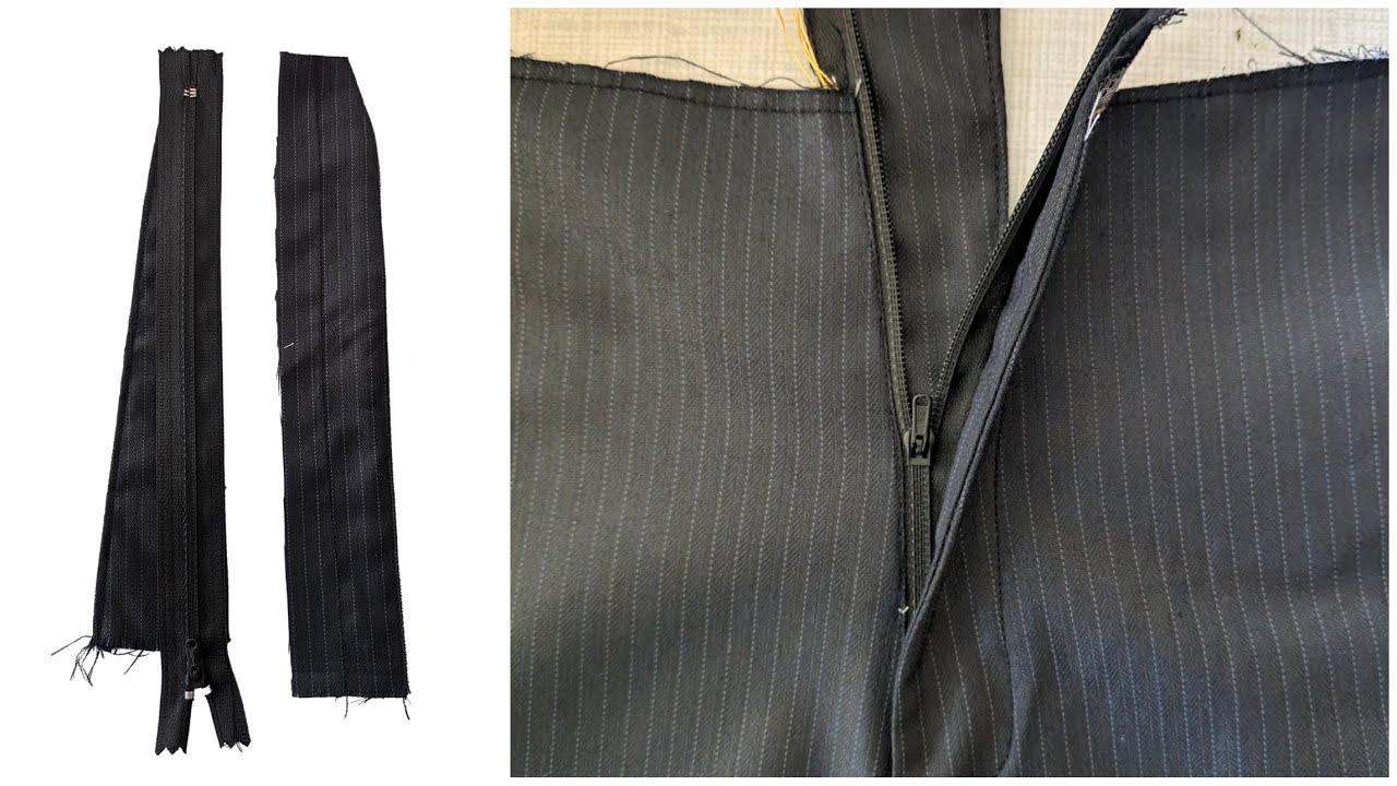 How to sew a fly zipper very easy For beggainers | N A FASHION - YouTube