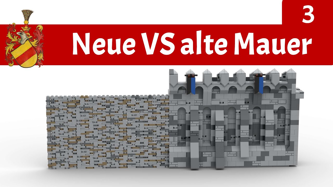 #003 Das neue Mauerwerk der Burg - BUILDING A CASTLE WITH LEGO AND ...