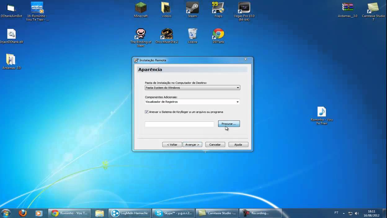 Como usar o ardamax Keylogger (simples) - YouTube
