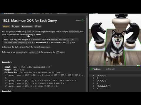 XOR prefix sum C++ python解Leetcode 1829 Maximum XOR for Each Query - YouTube