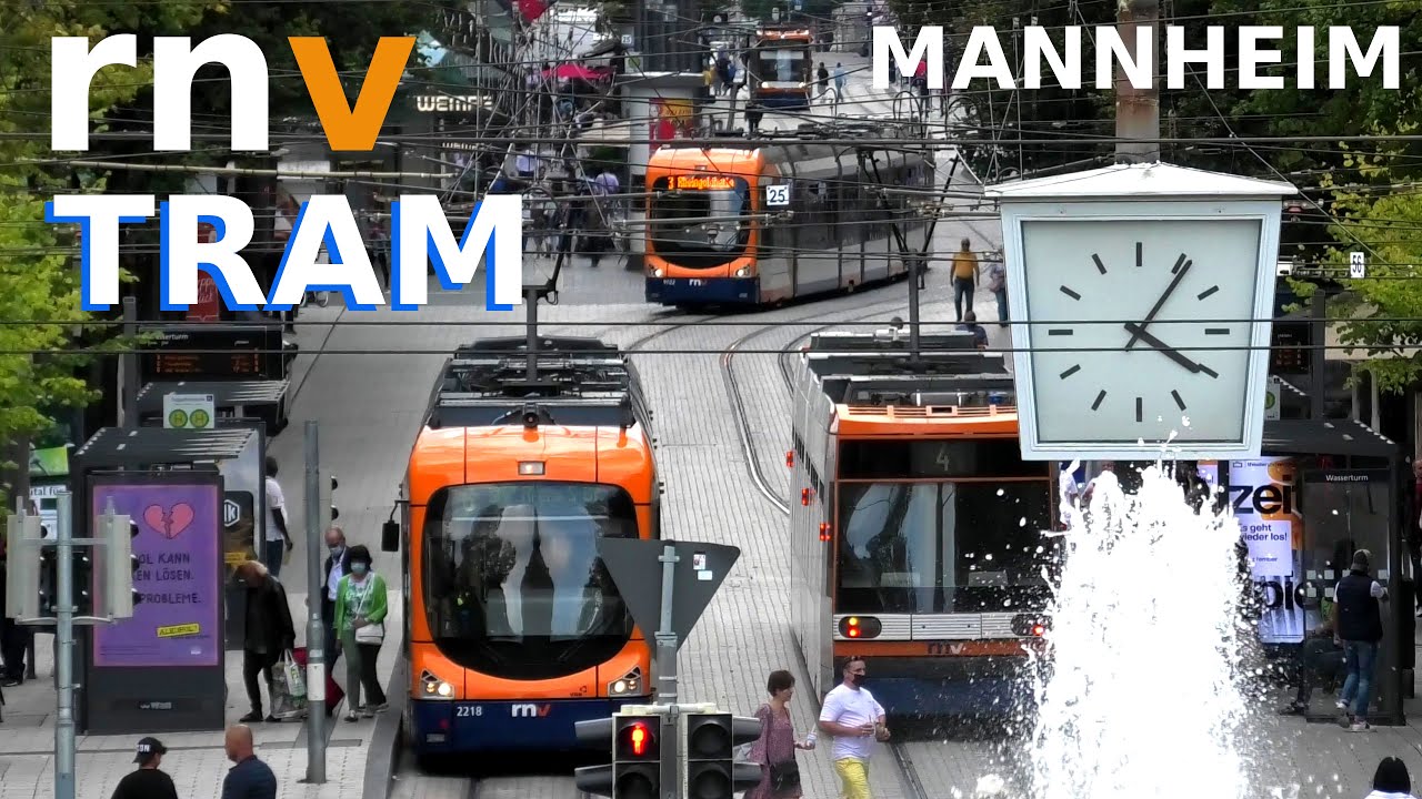 RNV Straßenbahnen Mannheim * Tram - YouTube