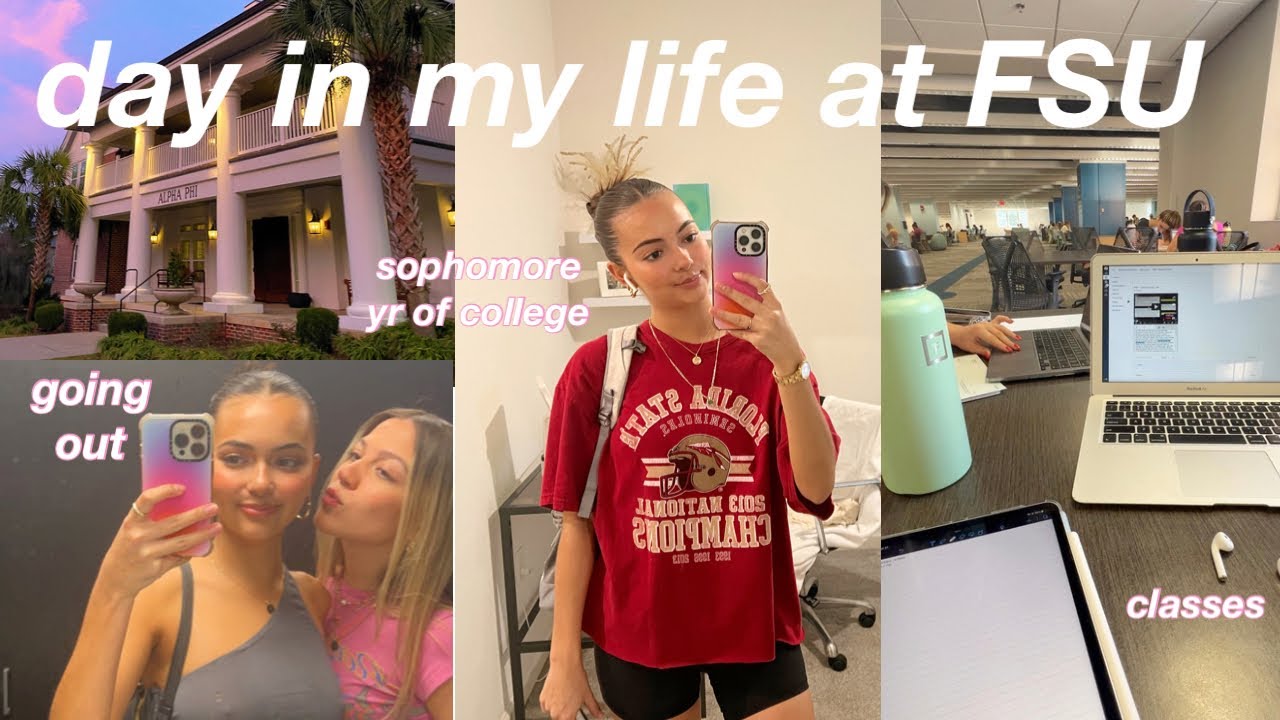 day in my life as a college student at FSU! - YouTube