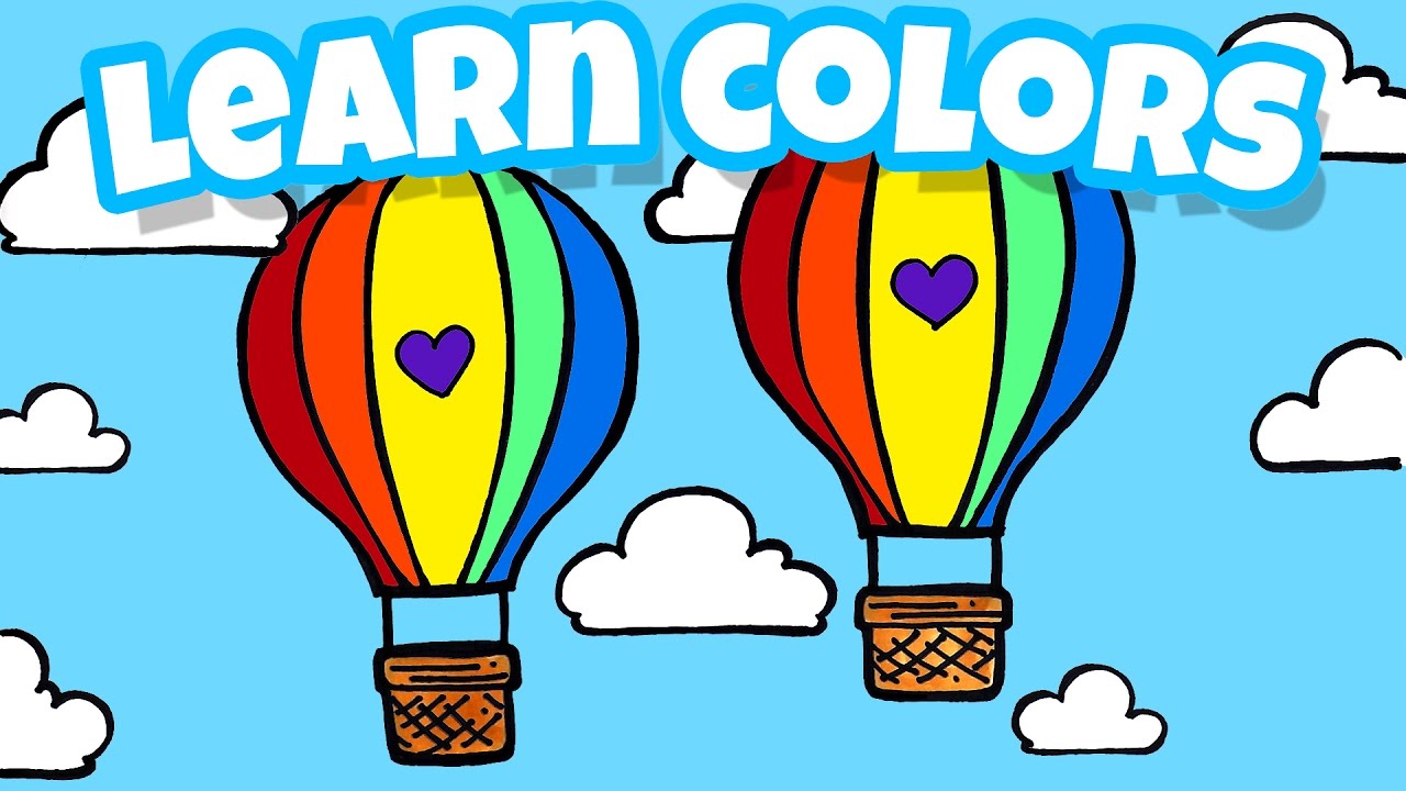 Learn Colors with Hot Air Balloons for Kids (Preschool Learning Videos ...