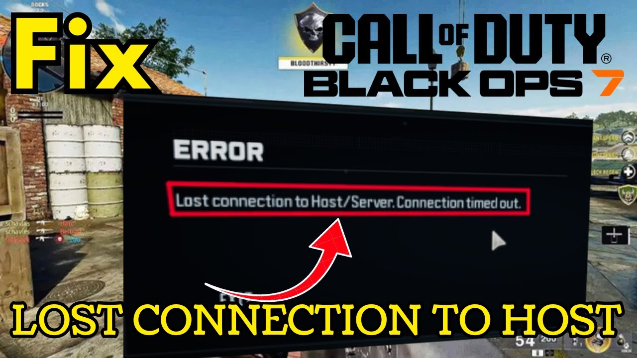 Black ops 7 lost connection to host connection time out fix - YouTube