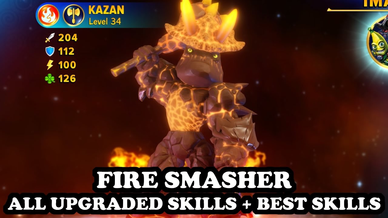 Skylanders Imaginators - Kazan (Fire Smasher) All Upgraded Skills ...