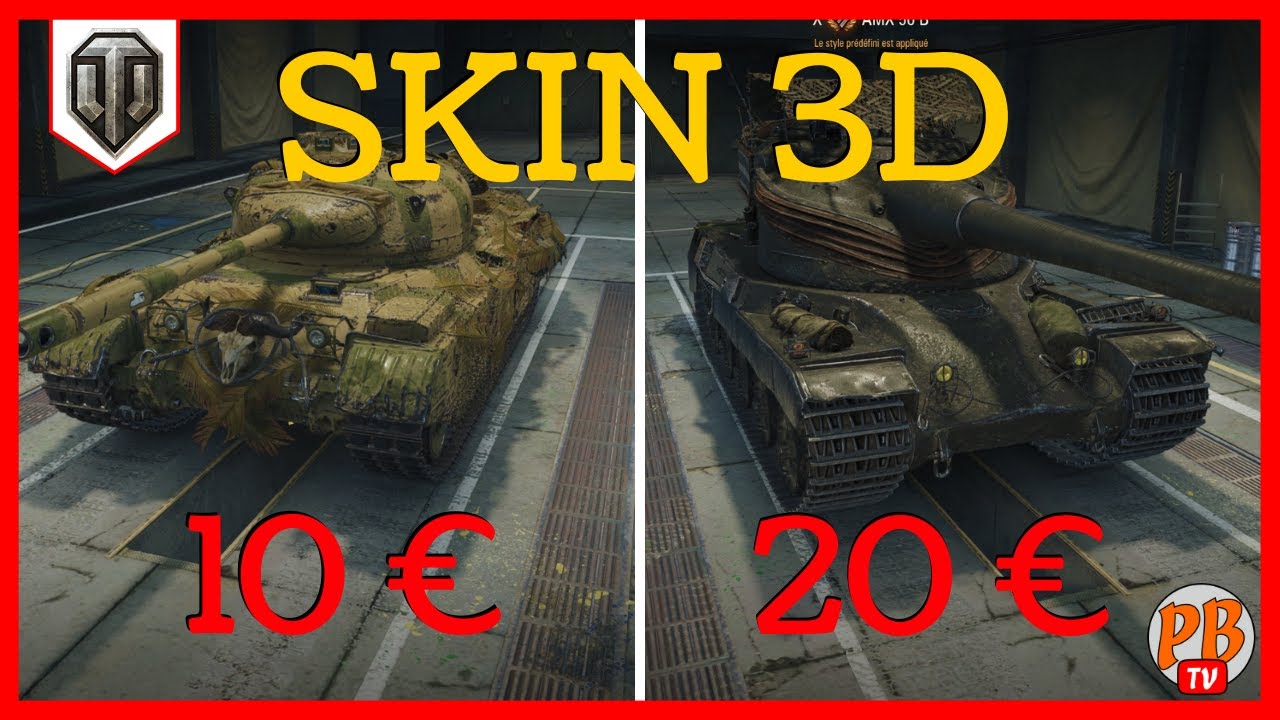 [WoT FR] LES SKINS 3D A ACHETER - WORLD OF TANKS (français) - YouTube