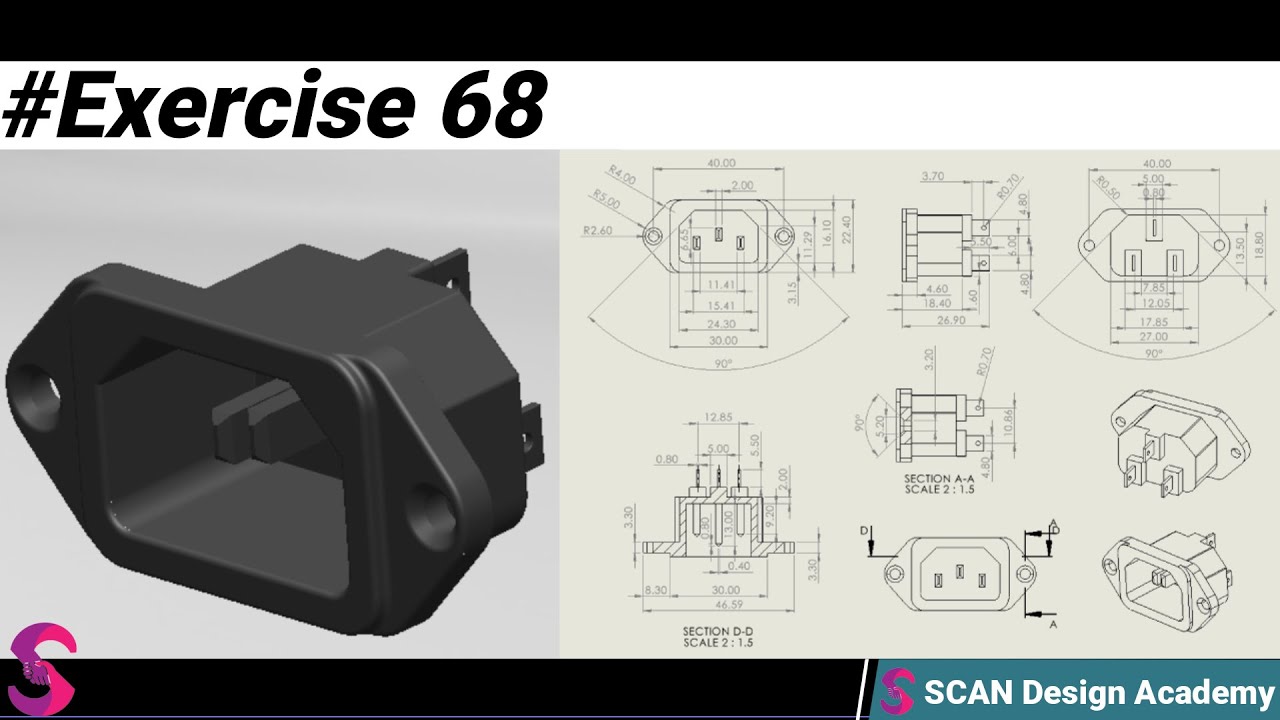 Solidworks Tutorial Exercise 68 | #solidworks | #beginners - YouTube