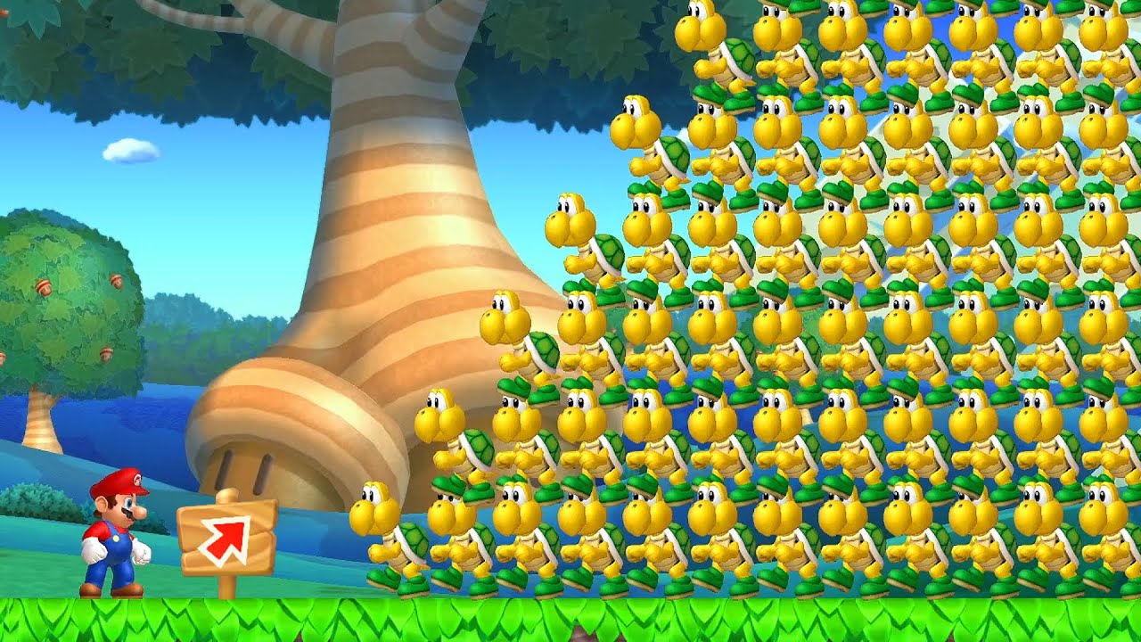 Can Mario Defeat 999 Koopas in New Super Mario Bros. U? - YouTube