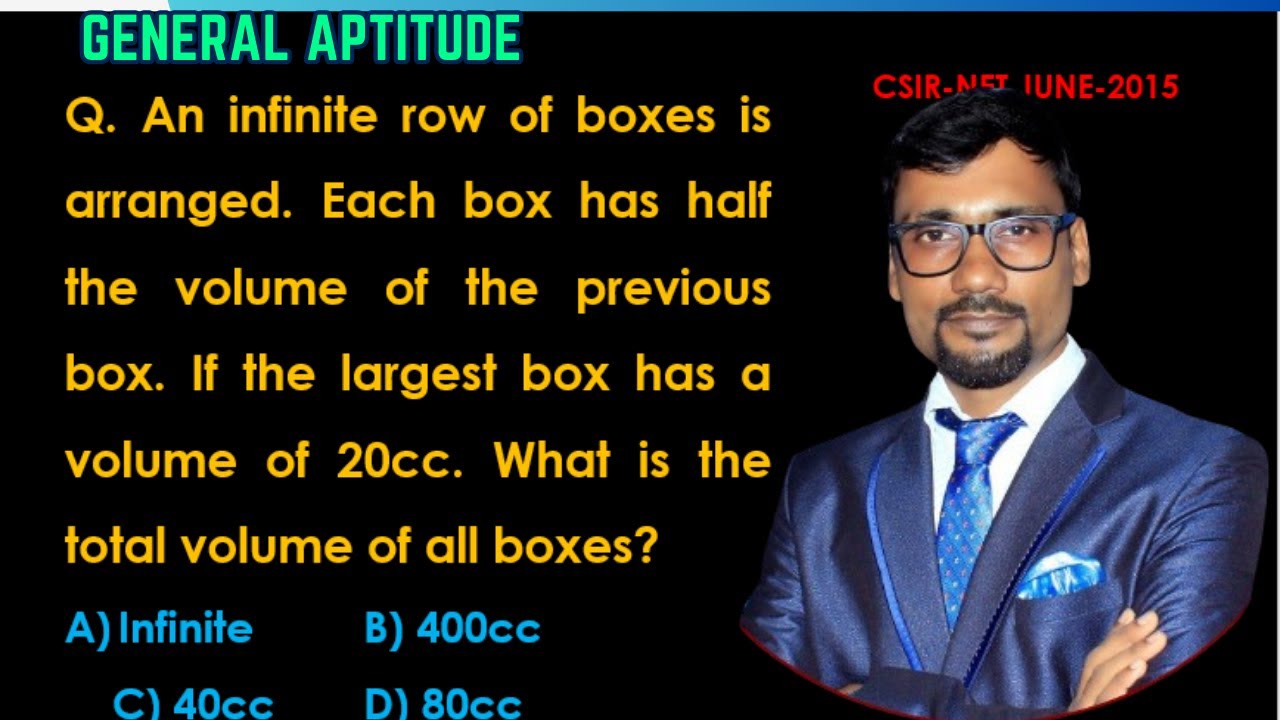 An infinite row of boxes is arranged | CSIR NET | Algebra tricks by ...