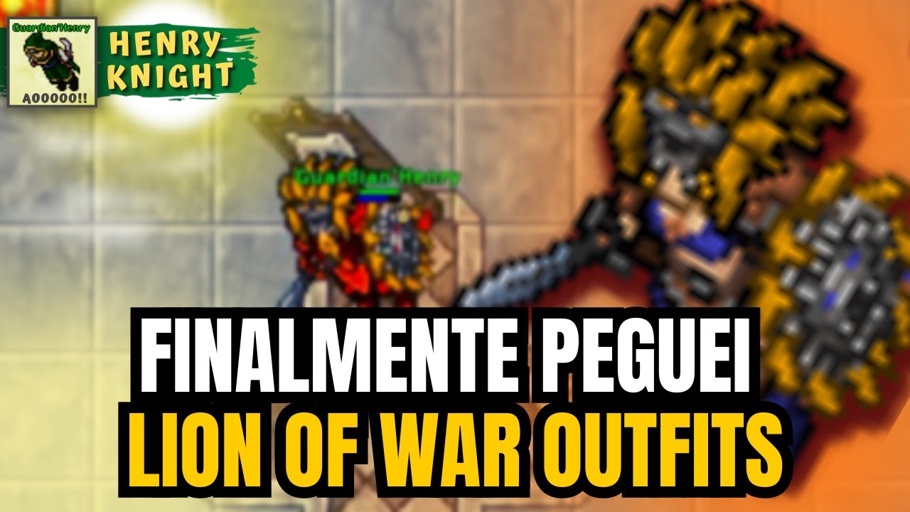 Tibia - Peguei a Lion Of War Outfit, Saiba Como Fazer, Tibiadrome - YouTube