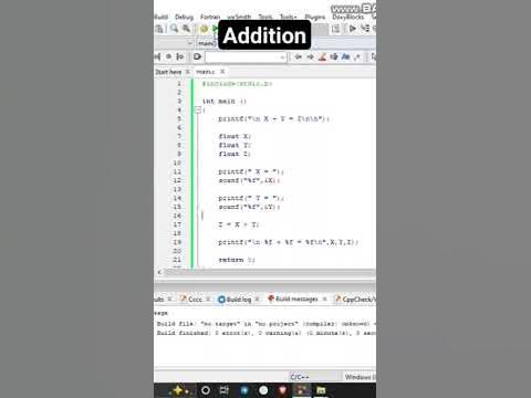C programming | Code Blocks | Addition #cprogramming #programming #codeblocks #coding #addiction ...