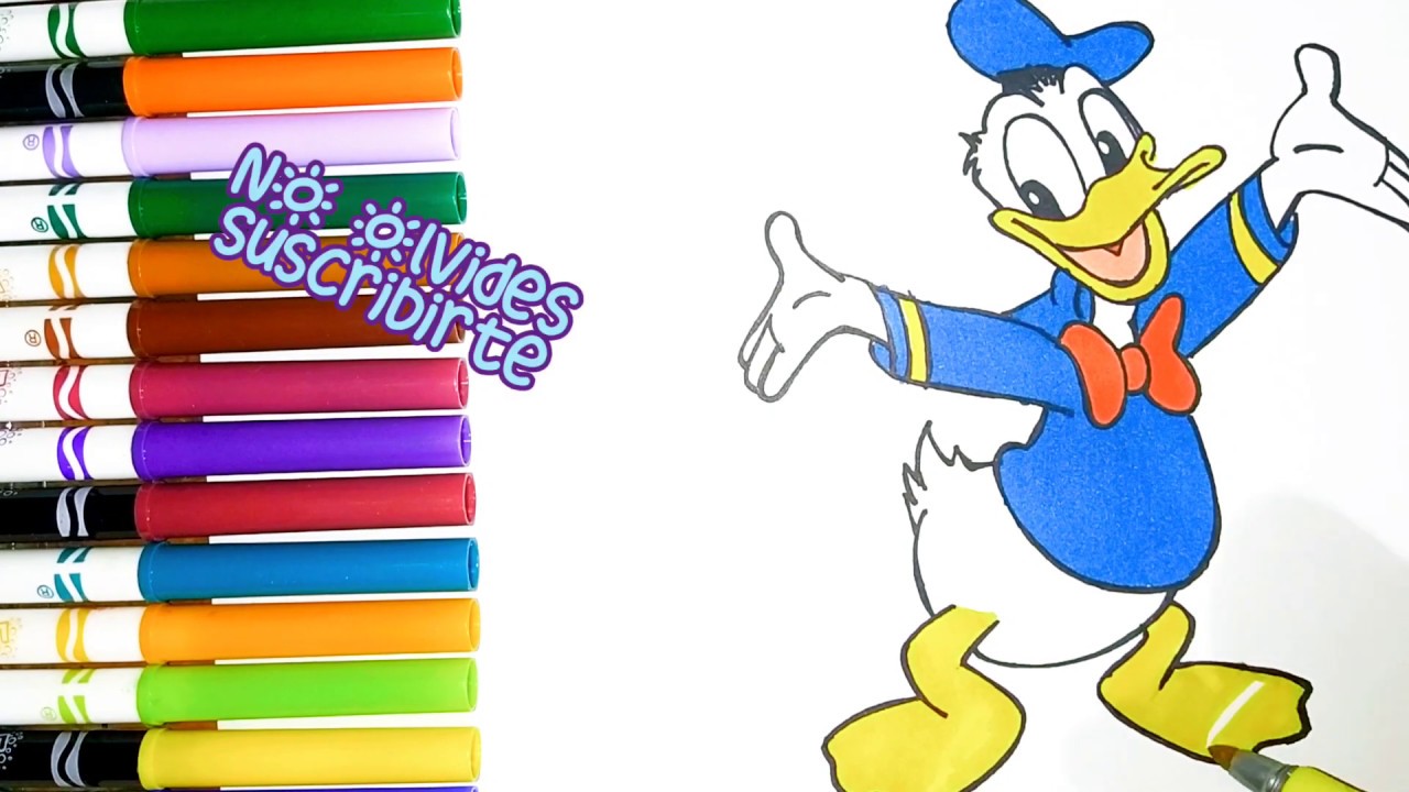 Cómo dibujar al pato donald paso a paso - How to draw Donald duck - YouTube