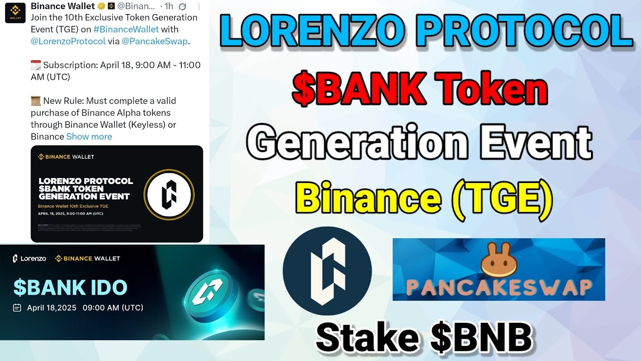 Bank token generation event Binance Wallet tge airdrop Stake bnb earn ...