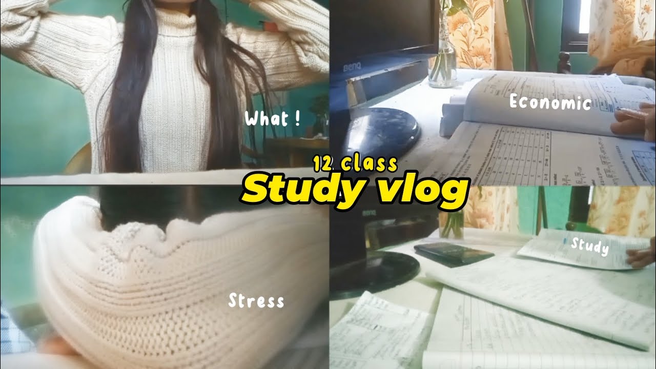 Study vlog ʬʬʬ. ฅ ִ ֗ 🍙 Class 12 study routine , mid-term, exam ...