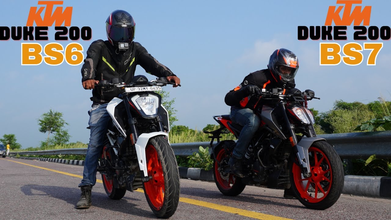 KTM Duke 200 Bs6 vs Duke 200 BS7 Drag Race," New vs Old" - YouTube
