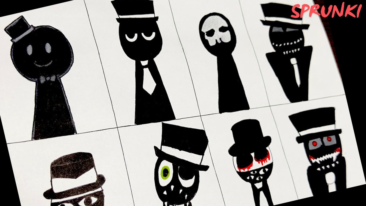 Drawing Black Sprunki : Phase 1 vs Phase 2 vs Phase 3 ..... | From ...