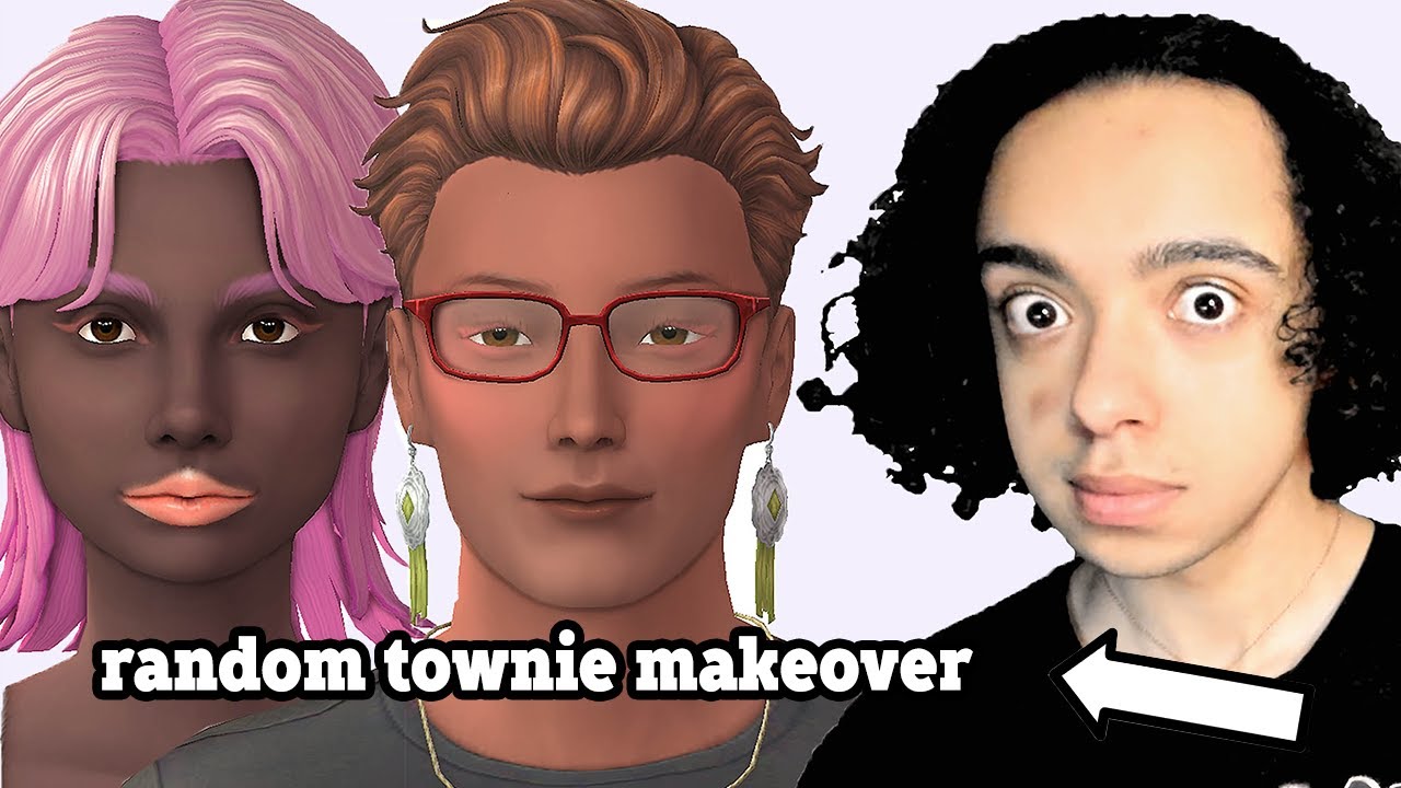 Extreme RANDOM Townie Makeovers 😭(The Sims 4) - YouTube