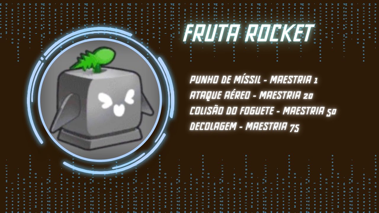 Habilidades da Fruta Rocket no Blox fruits! - YouTube