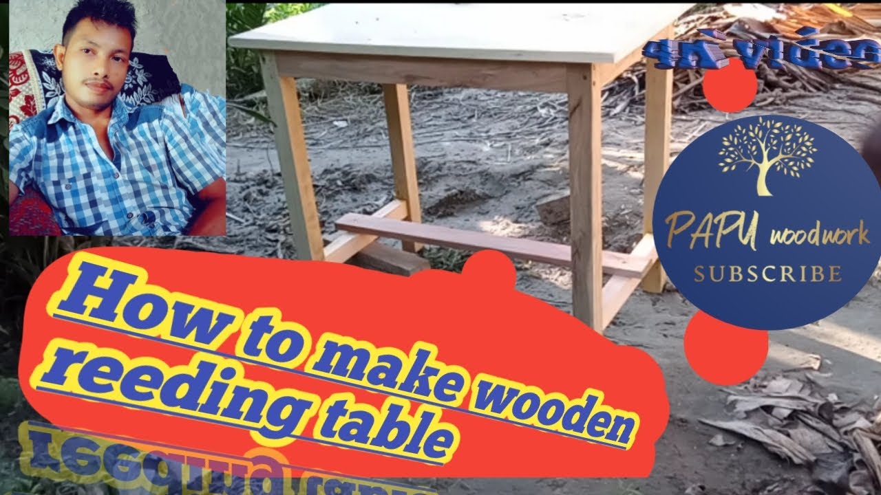 How to make wooden reading table!! Reading table making full process ...