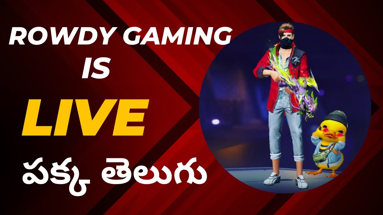 ROWDY GAMING Telugu Free Fire MAX LIVE : 😍 Excited stream | Playing Squad | - YouTube