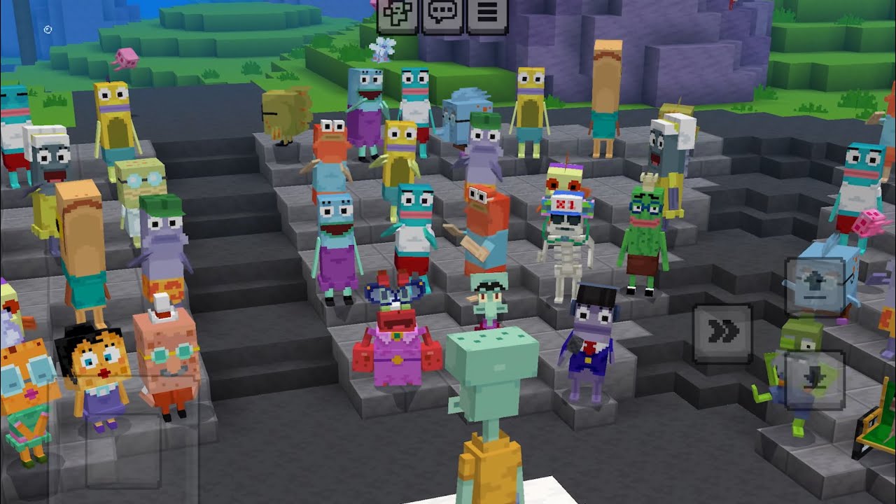 SpongeBob SquarePants Minecraft squid word in oysters stage - YouTube