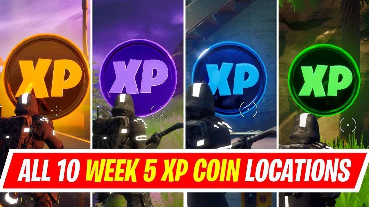 Fortnite - All XP Coins Locations Week 5 - Chapter 2 Season 4 - YouTube