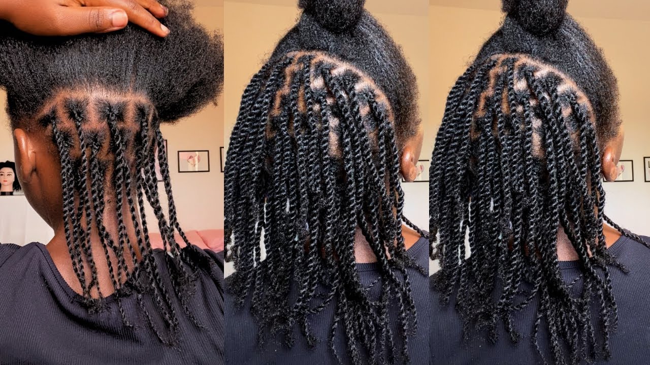 Mini Twists on 4C Natural Hair - YouTube