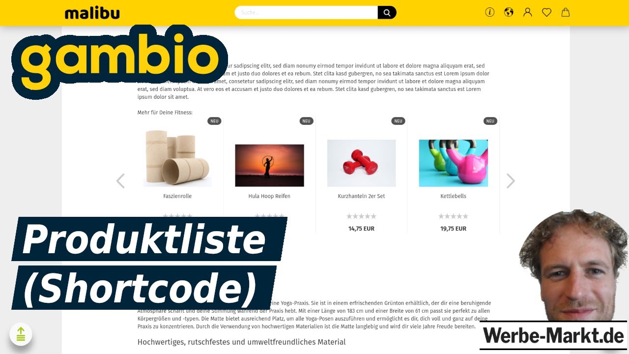 🛍️ Cross & Upselling mit dem Produktliste-Shortcode für Gambio - YouTube