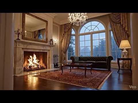 Lüks Evde Yanan Şömine 🔥 | Cozy Fireplace in a Luxury Home