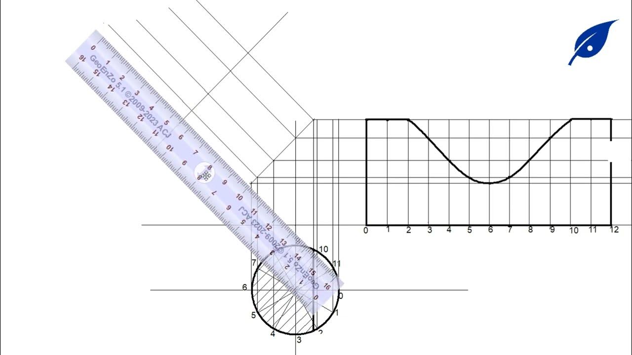 Development and True Shape of A Truncated Cylinder - YouTube