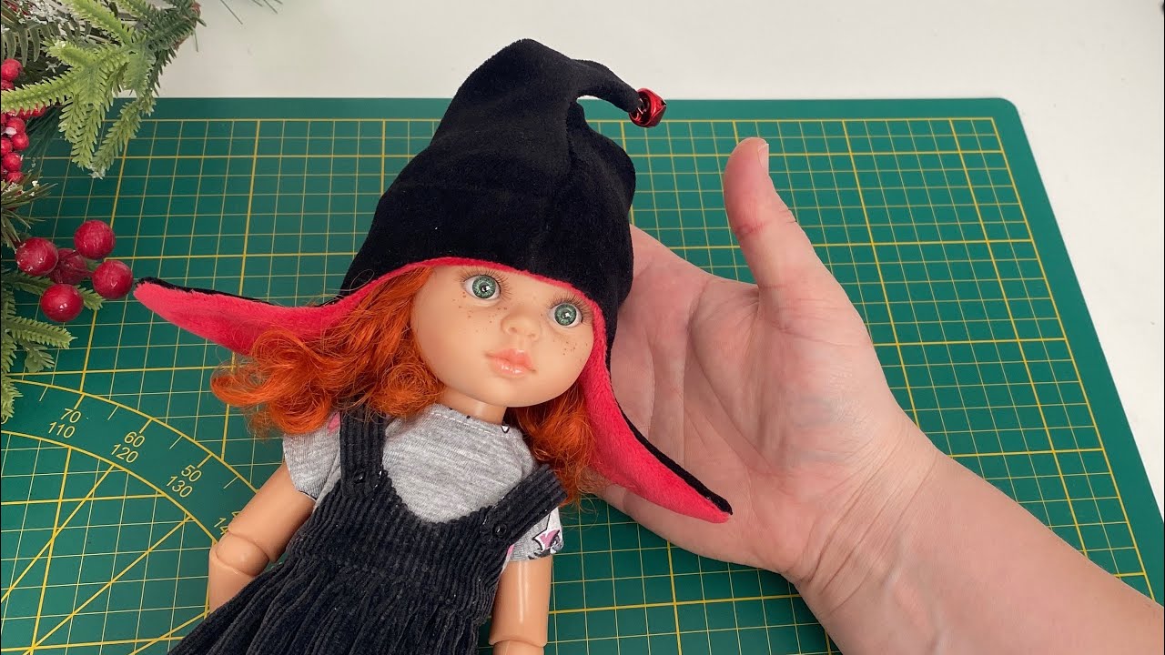 DIY Elf Hat for Dolls. How to quickly and easily sew a gnome and elf ...