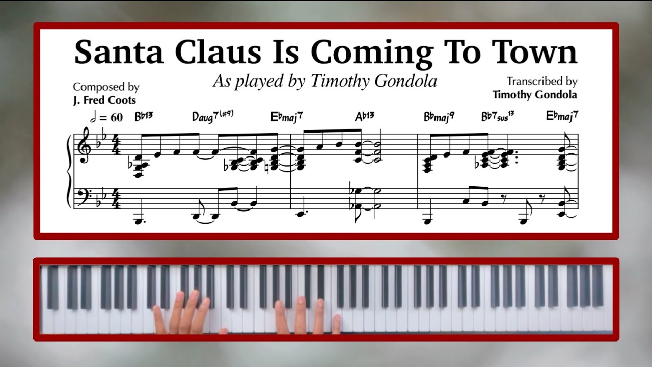 Timothy Gondola plays Santa Claus Is Coming To Town - YouTube