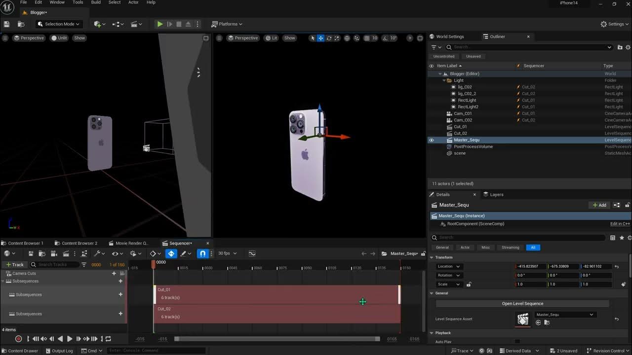 Unreal Engine 5 Combine All Sequencers in same level - YouTube
