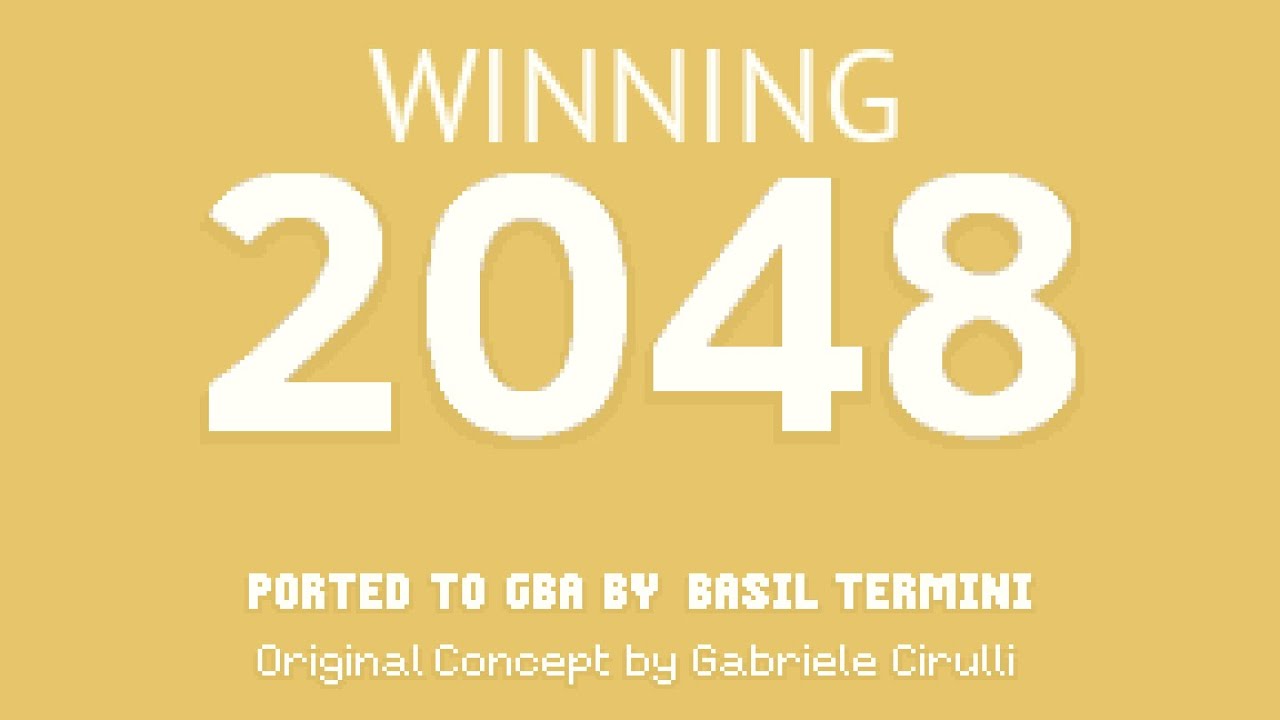 Winning 2048 Advance - YouTube
