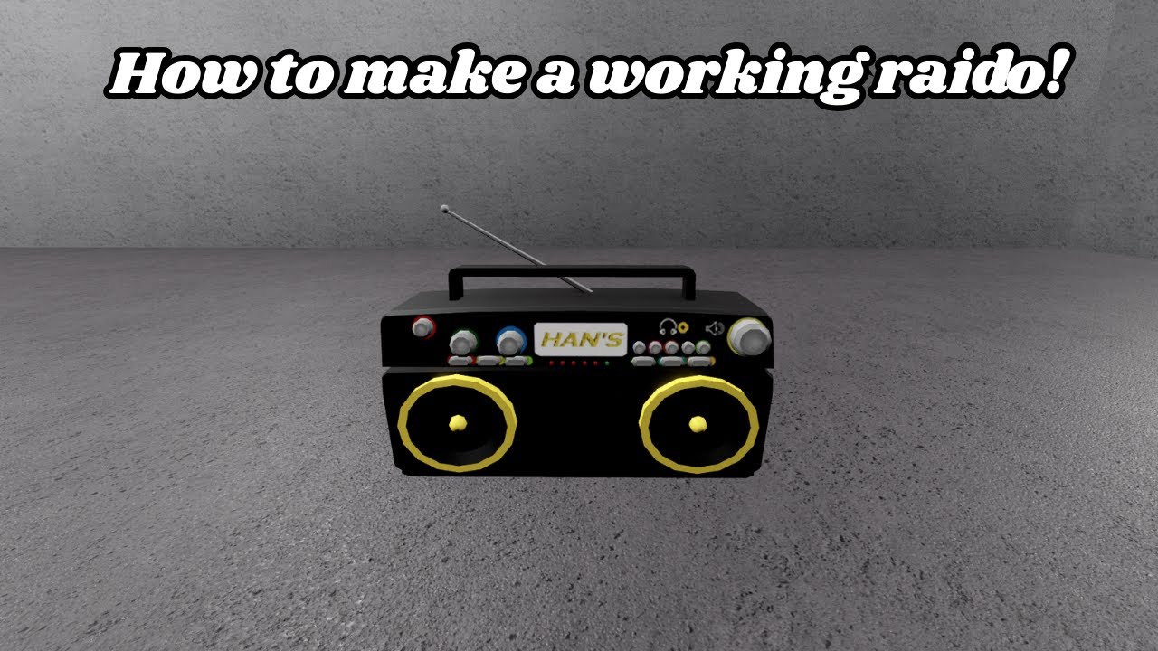 How to make a radio in town | Roblox - YouTube