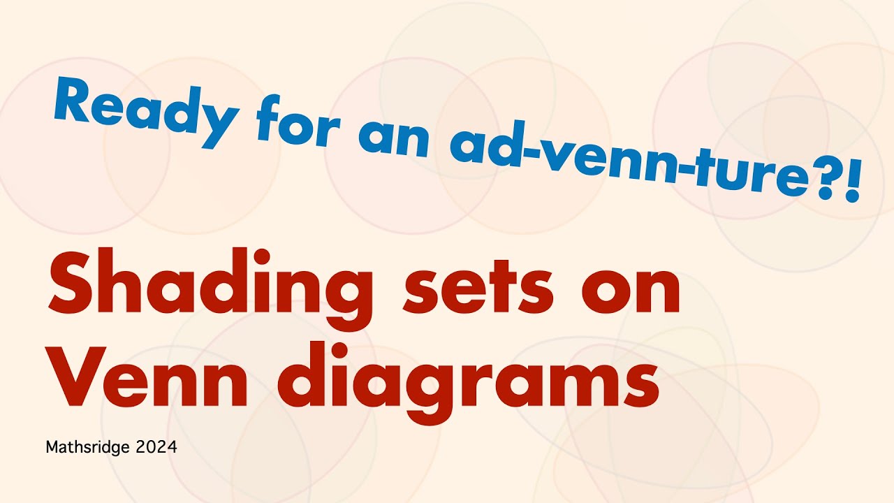 Shading in Venn diagrams with set notation - YouTube