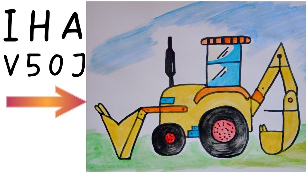 JCB drawing🚜🛑 very easy to draw!!step by step very easy @SakshiArt19 ...